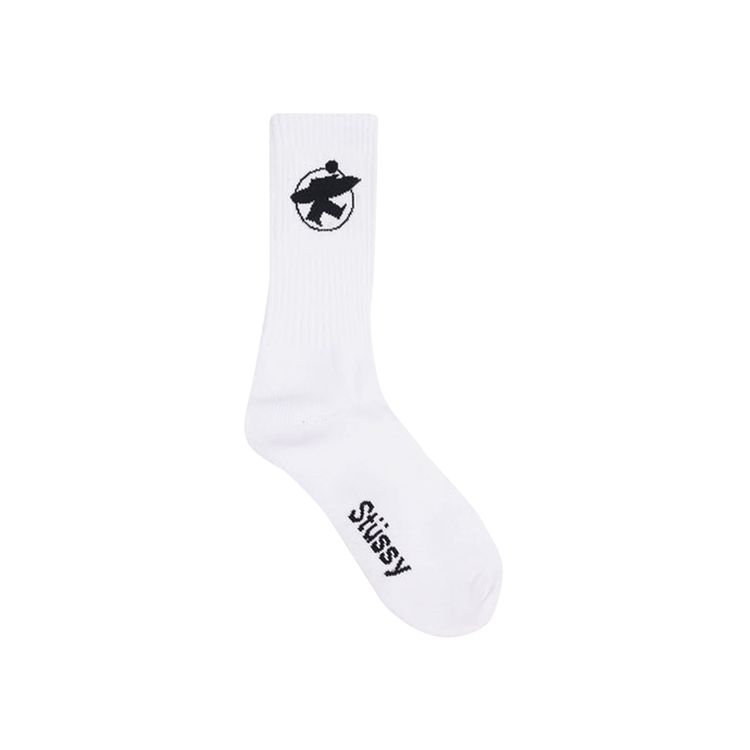 Buy Stussy Surfman Crew Socks 'White/Black' - 138847 WHI1 | GOAT UK