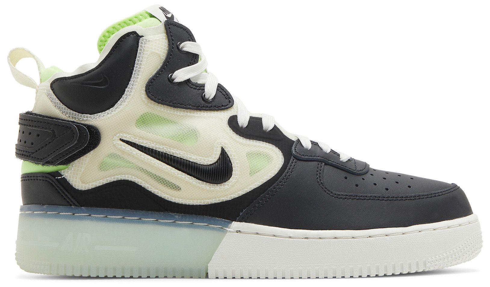 Buy Nike Air Force 1 Mid React 'Black Neon' - DQ1872 100 | GOAT