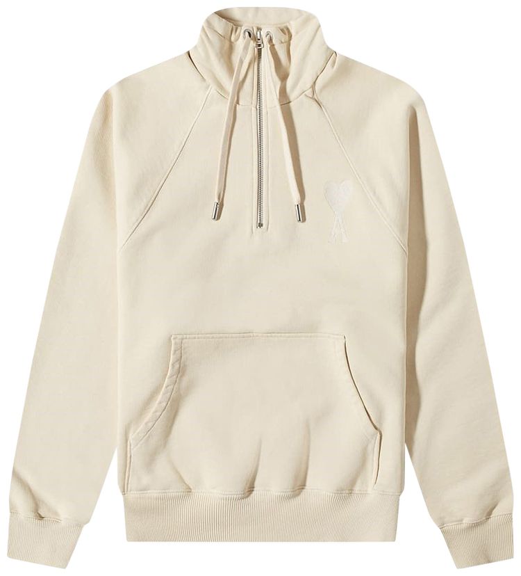 Buy Ami Tonal Big Zip Sweat 'Off White' - USW502 747 150 | GOAT