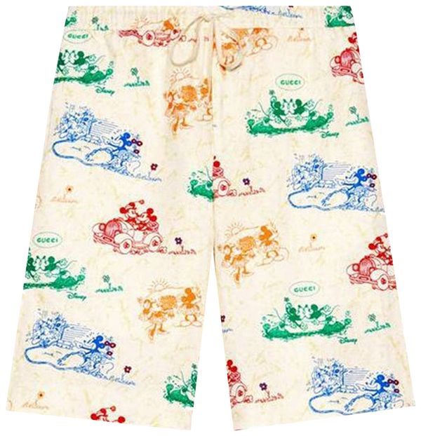Buy Gucci X Disney Linen Shorts 'Ivory' - 604046 ZADJZ 9701 | GOAT