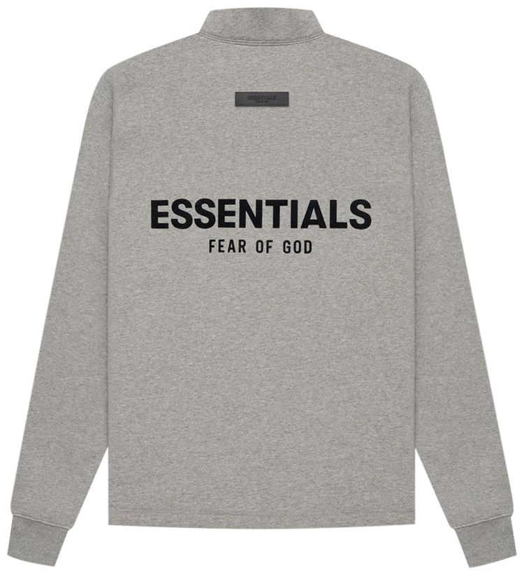 Buy Fear of God Essentials Relaxed Mockneck 'Dark Oatmeal ...