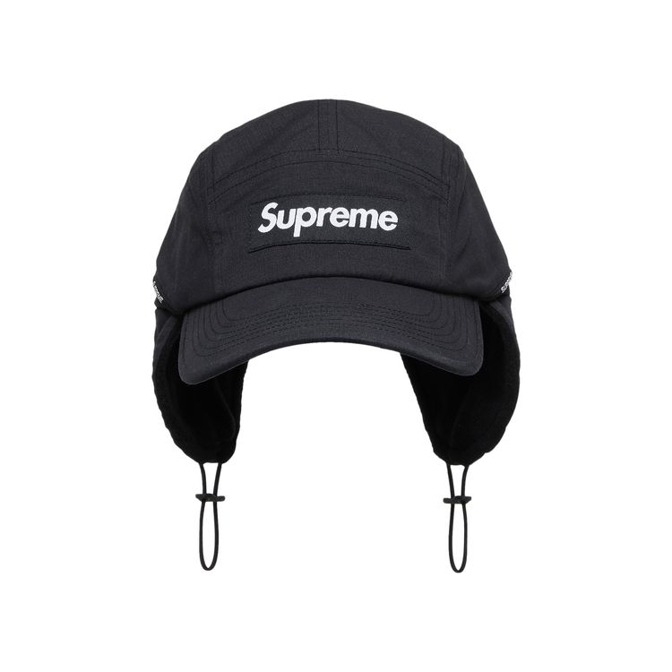 Buy Supreme Packable Ear Flap Camp Cap 'Black' - FW22H48 BLACK | GOAT