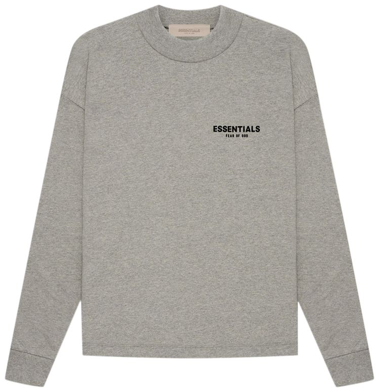 Buy Fear of God Essentials Long-Sleeve Tee 'Dark Oatmeal ...