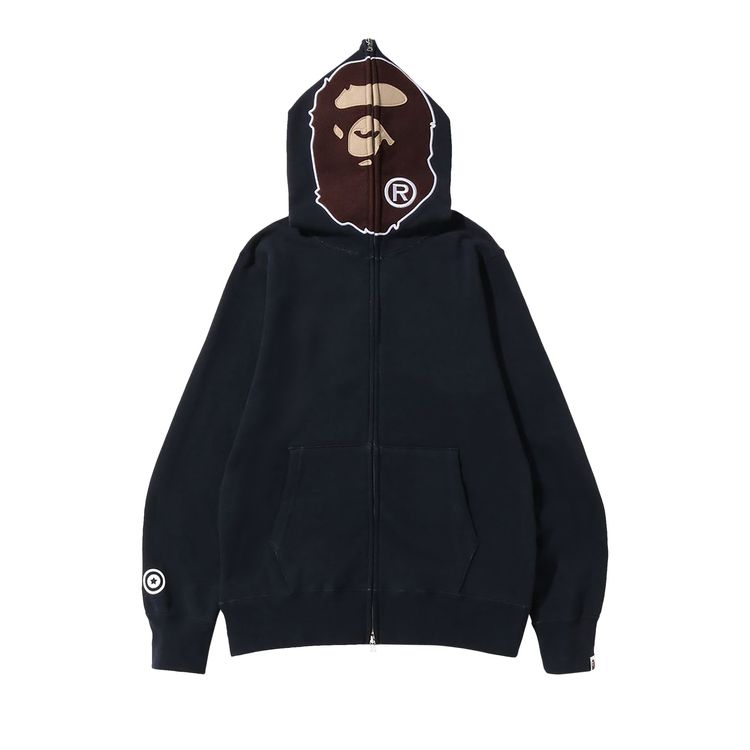 Buy BAPE Overdye 2nd Ape Full Zip Hoodie 'Black' - 1I30 115 003 BLACK | GOAT