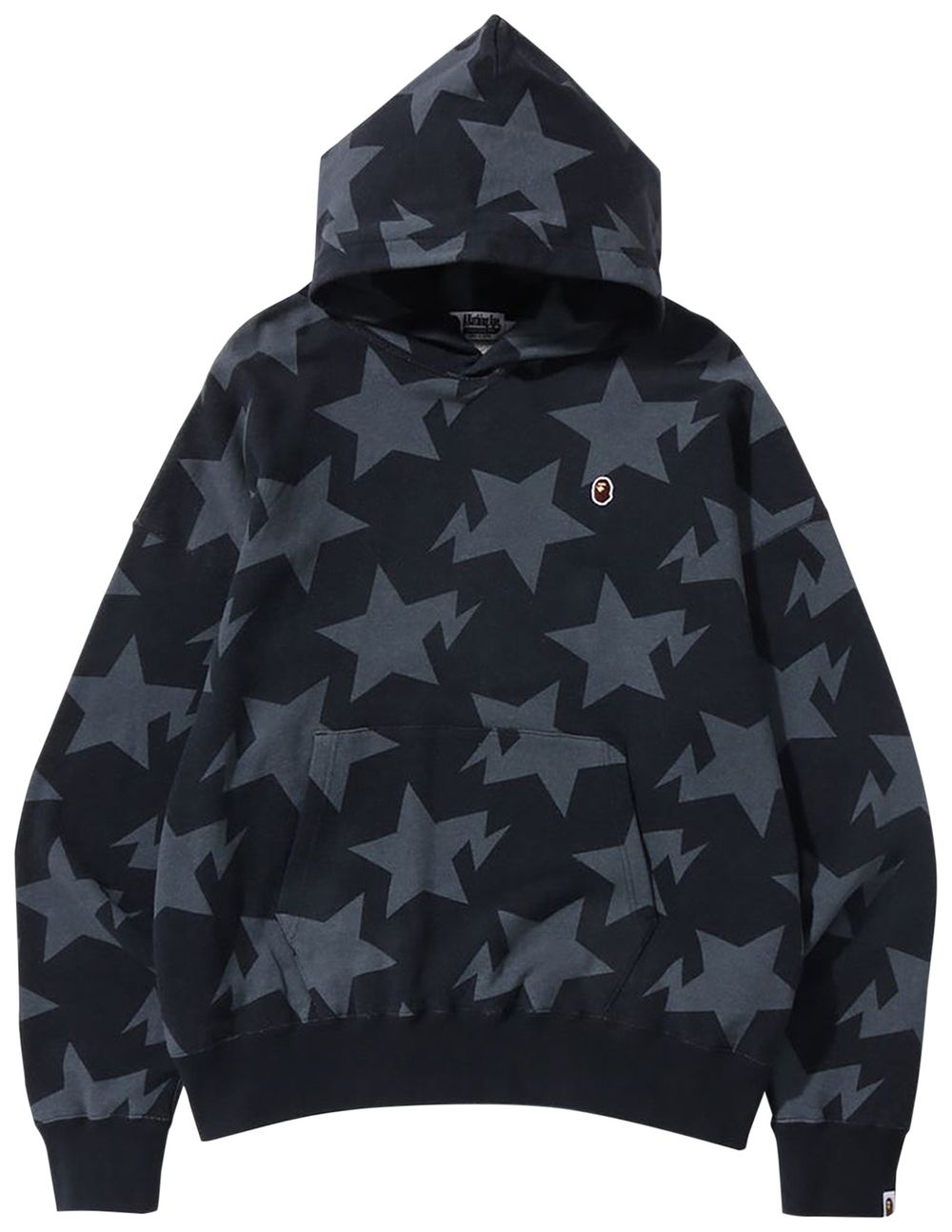 Buy BAPE Sta Pattern Loose Fit Pullover Hoodie 'Black' - 1I30 114 002 ...