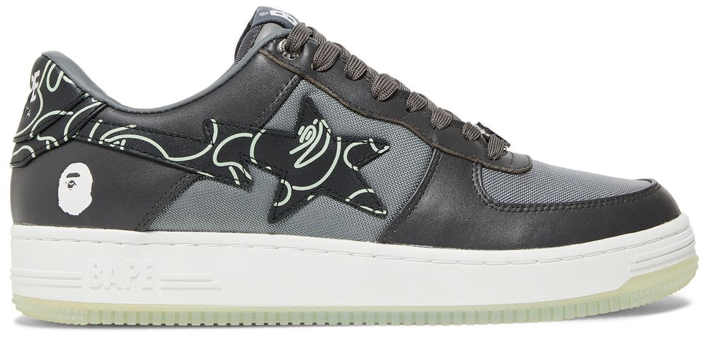Buy Bapesta 'Text Code Camo - Charcoal' - 1I20191007 CHA | GOAT