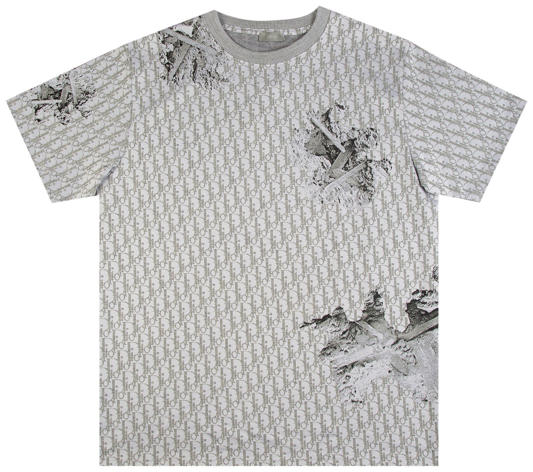 Buy Dior x Daniel Arsham Eroded Oblique Jacquard T-Shirt 'Grey' - 023J615E0626 C805 | GOAT