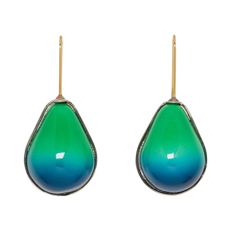 Buy Loewe Vermeer Earring 'Green' - 101 18 303 9253 | GOAT
