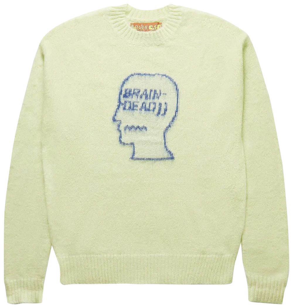 Buy Brain Dead Logohead Pile Crewneck Sweater 'Melon ...