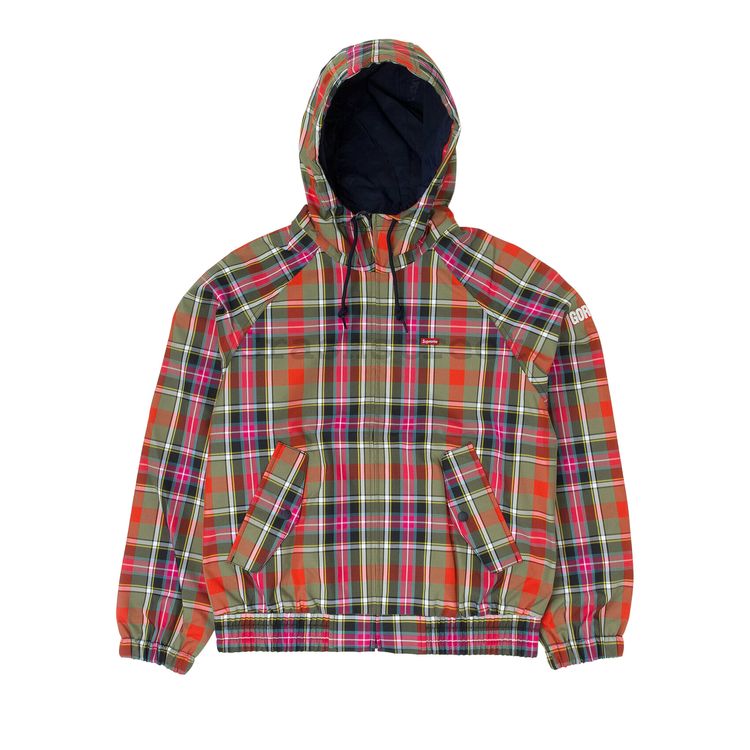 Buy Supreme GORE-TEX Hooded Harrington Jacket 'Olive Plaid' - SS19J6 ...