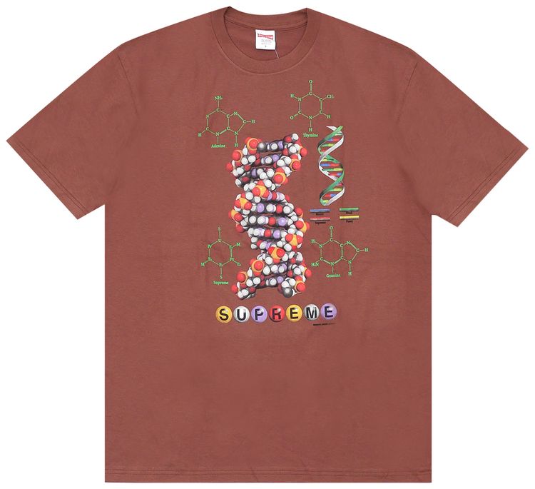 Buy Supreme DNA Tee 'Brown' - FW17T18 BROWN | GOAT