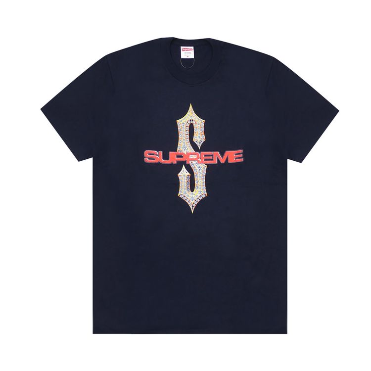 Buy Supreme Diamonds Tee 'Navy' - SS18T32 NAVY | GOAT