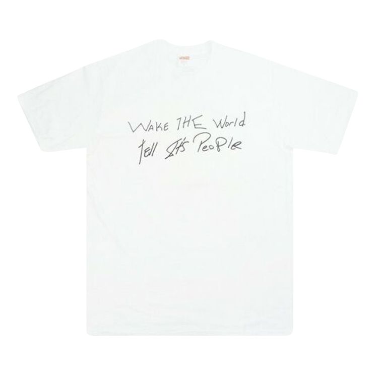 Buy Supreme Buju Banton Wake The World Tee 'White' - SS19T63 WHITE | GOAT