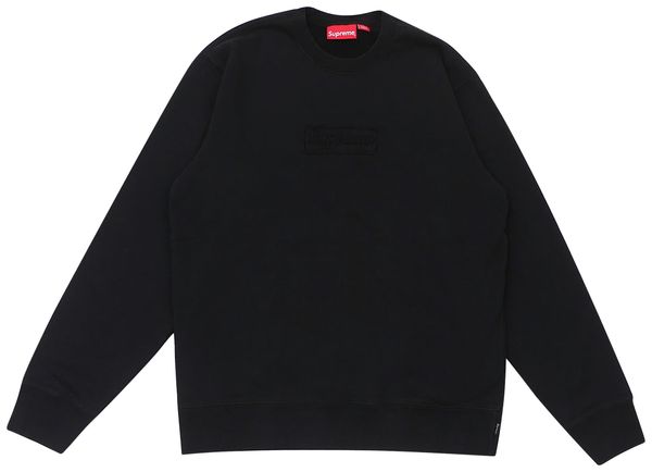 Buy Supreme Cutout Logo Crewneck 'Black' - SS20SW70 BLACK | GOAT