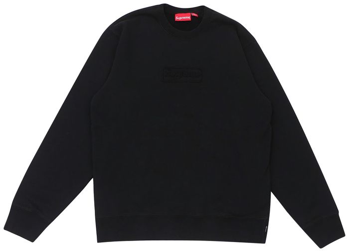 Buy Supreme Cutout Logo Crewneck 'Black' - SS20SW70 BLACK | GOAT
