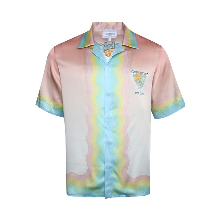 Buy Casablanca Cuban Collar Short-Sleeve Shirt 'Arts Club' - MF22 SH ...