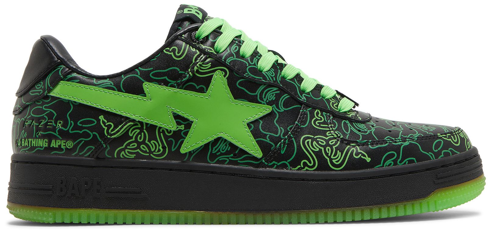 Buy Razer x Bapesta Low M2 'Neon Camo' - 1I23191902 | GOAT