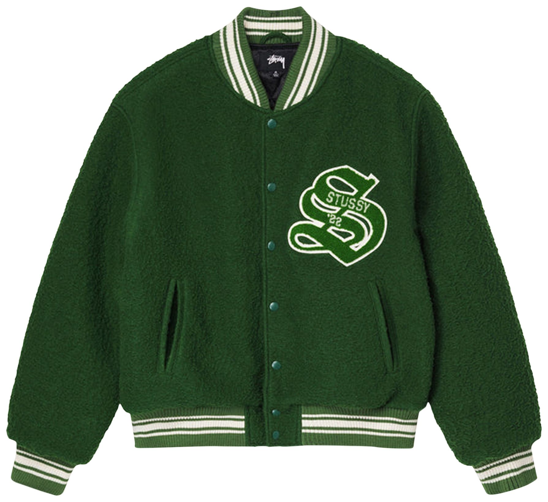 Buy Stussy Casentino Wool Varsity Jacket 'Green' - 115678 GREN | GOAT AU