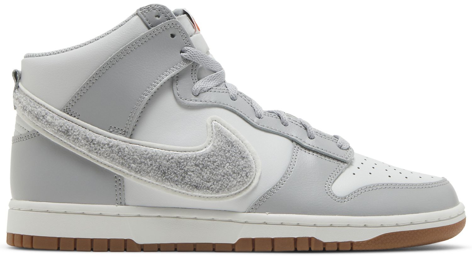 Buy Nike Dunk High 'Chenille Swoosh - Light Smoke Grey' - DR8805 003 | GOAT