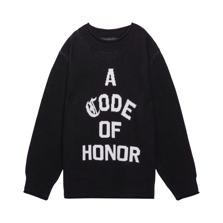 Buy Honor The Gift Code Of Honor Sweater 'Black' - HTG220454 BLAC | GOAT