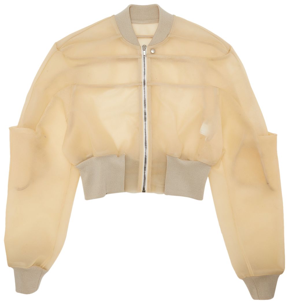 Buy Rick Owens Cropped Girdered Bomber 'Natural' - RR01C4799 LCT | GOAT