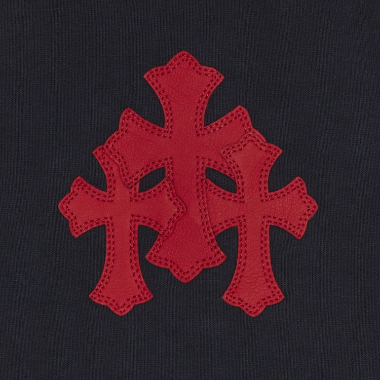 Buy Chrome Hearts Paper Jam Triple Cross Quarter Zip 'Navy/Red' - 1383 ...