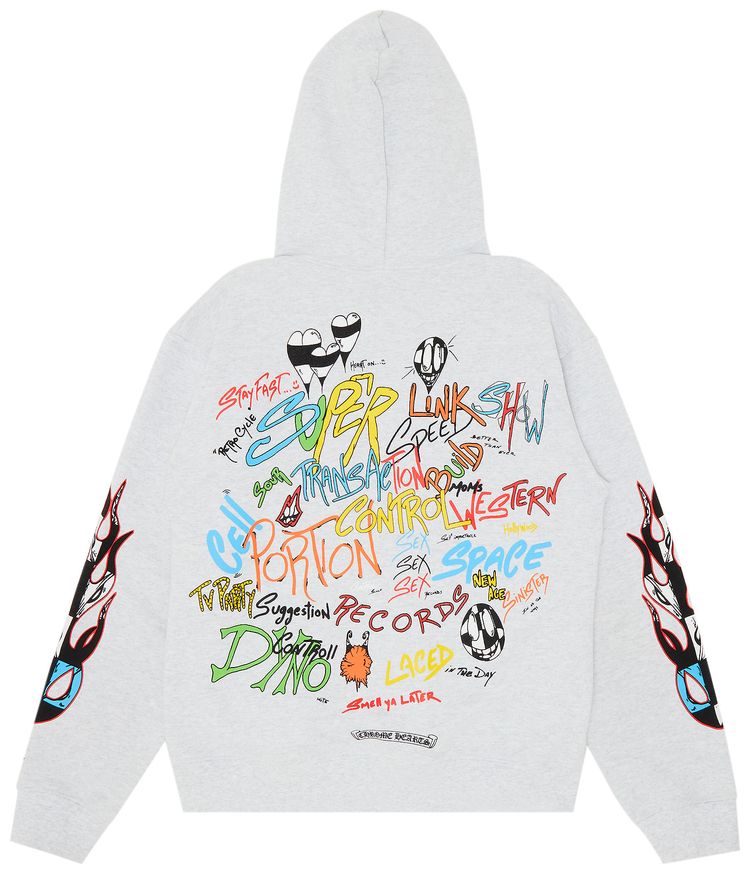 Buy Chrome Hearts x Matty Boy Flames Hoodie 'Heather Grey' - 1383 ...