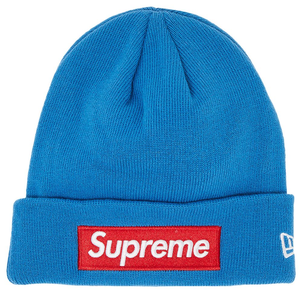 Buy Supreme x New Era Box Logo Beanie 'Blue' - FW22BN10 BLUE | GOAT