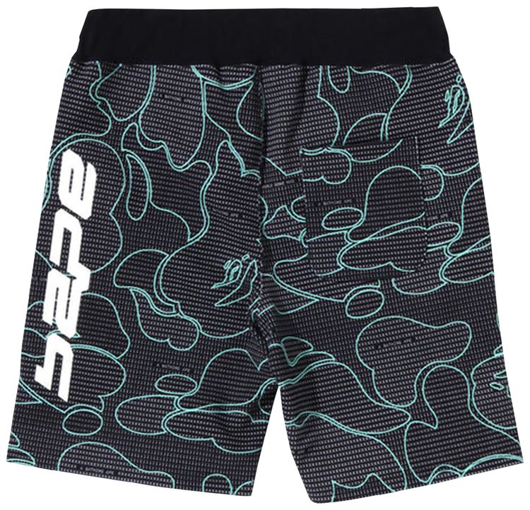 Buy BAPE Text Code Camo Sweat Shorts 'Black' - 1I30 153 009 BLACK | GOAT