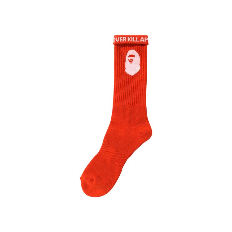 Buy BAPE Ape Head Socks 'Orange' - 1I30 184 006 ORANGE | GOAT