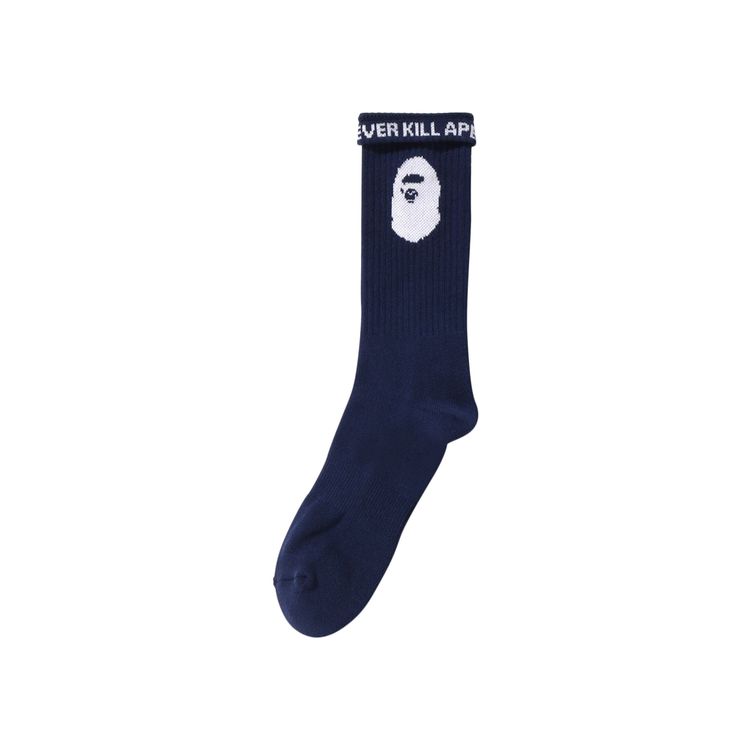Buy BAPE Ape Head Socks 'Navy' - 1I30 184 006 NAVY | GOAT