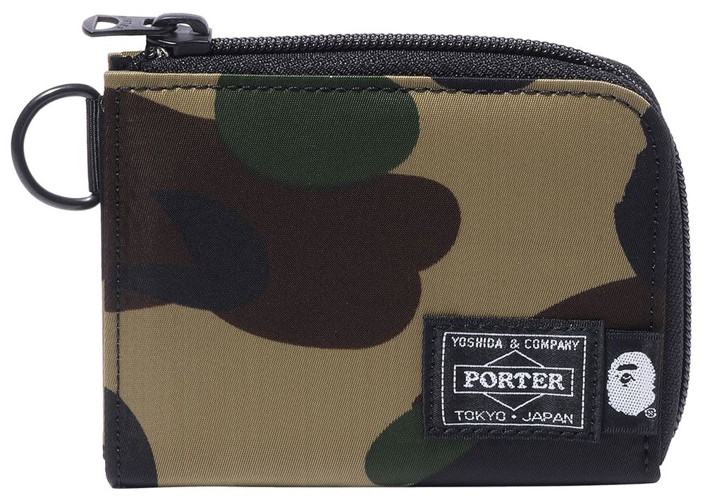 Buy BAPE x Porter 1st Camo Mini Wallet 'Green' - 1I33 190 930 GREEN | GOAT