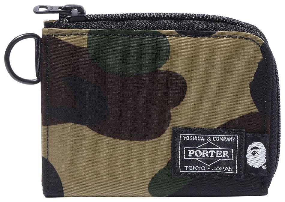 Buy BAPE x Porter 1st Camo Mini Wallet 'Green' - 1I33 190 930 GREEN | GOAT