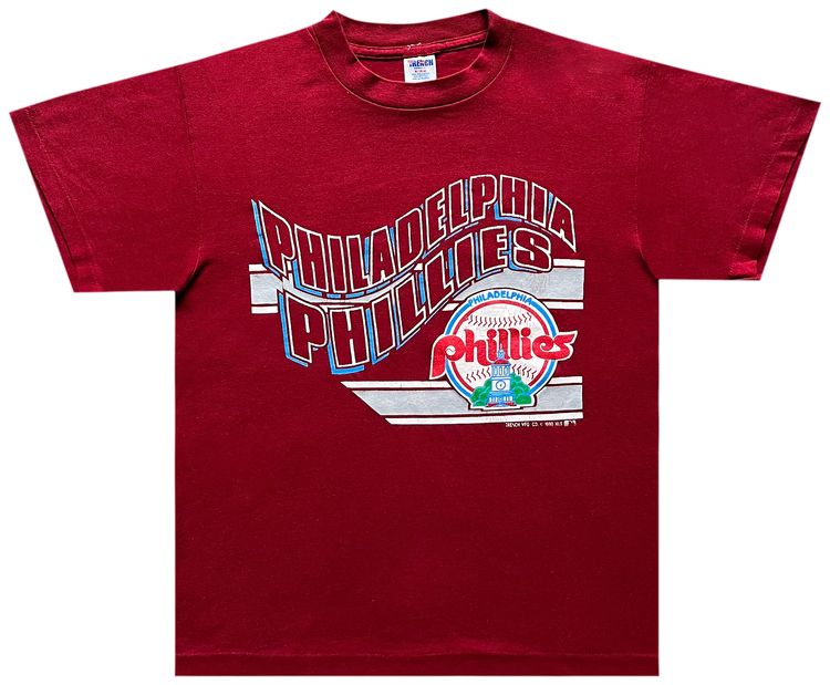 Buy Vintage 1990 Philadelphia Phillies Tee 'Burgundy' - 2934 ...