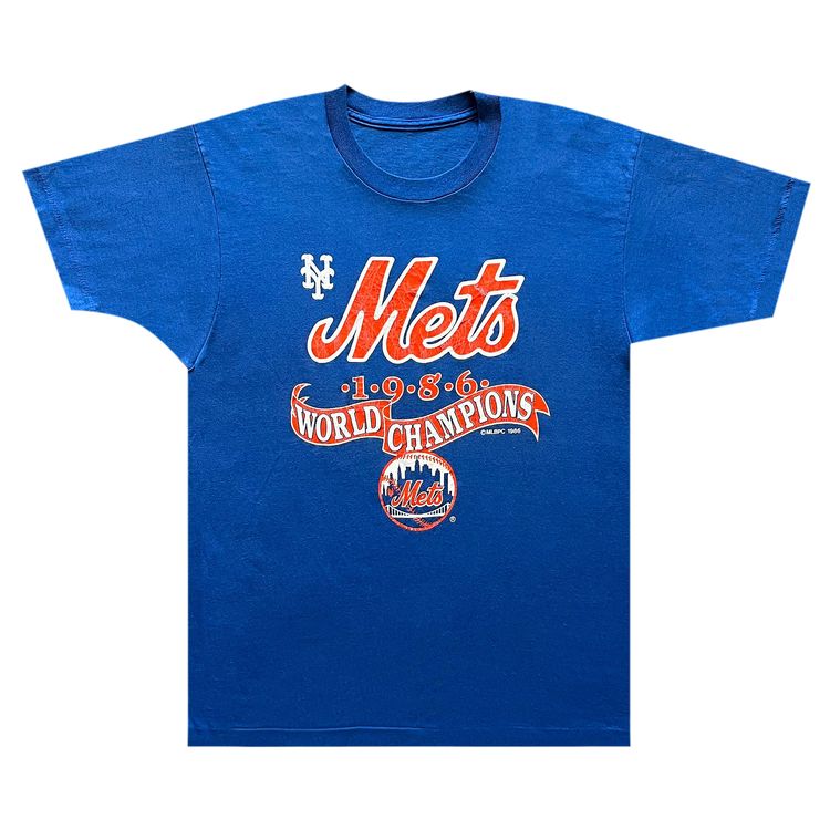 Buy Vintage 1986 New York Mets World Series Tee 'Blue' - 2934 ...