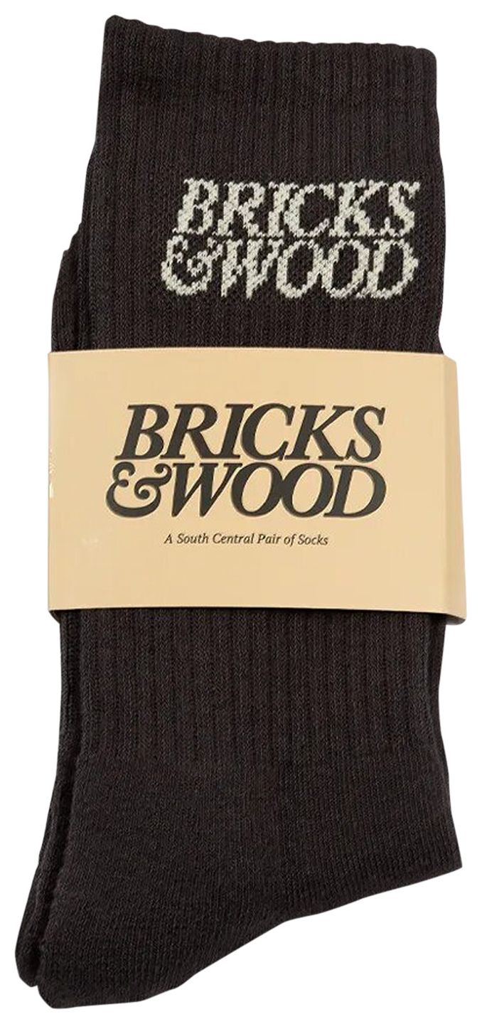Buy Bricks & Wood Logo Socks 'Midnight' - MIDNIGHT SOCKS1 MIDN | GOAT