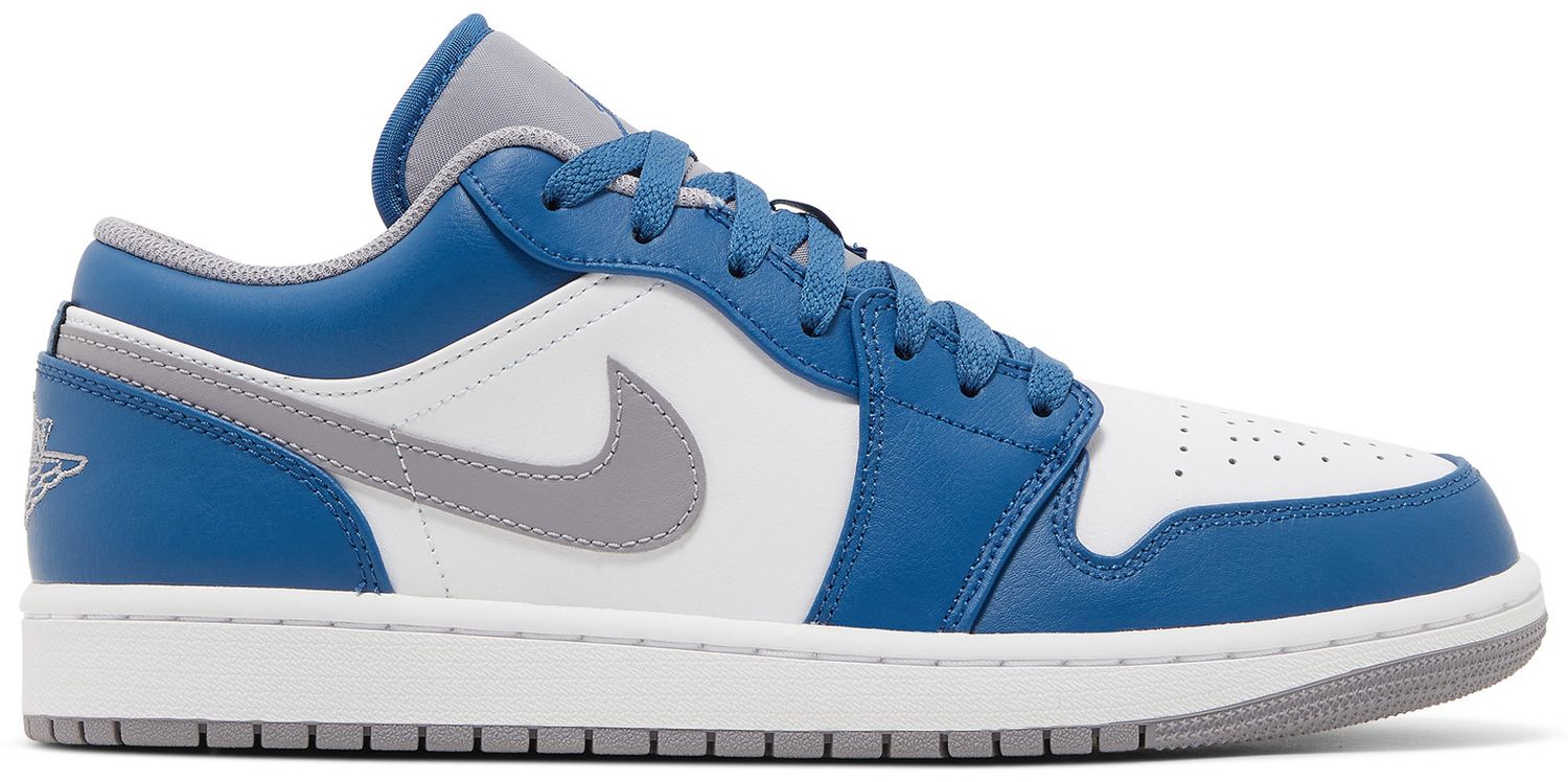 Buy Air Jordan 1 Low 'True Blue Cement' - 553558 412 | GOAT