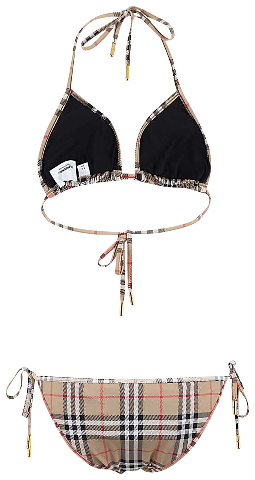 Buy Burberry Vintage Check Triangle Bikini 'Archive Beige IP Check' - 8009008 | GOAT