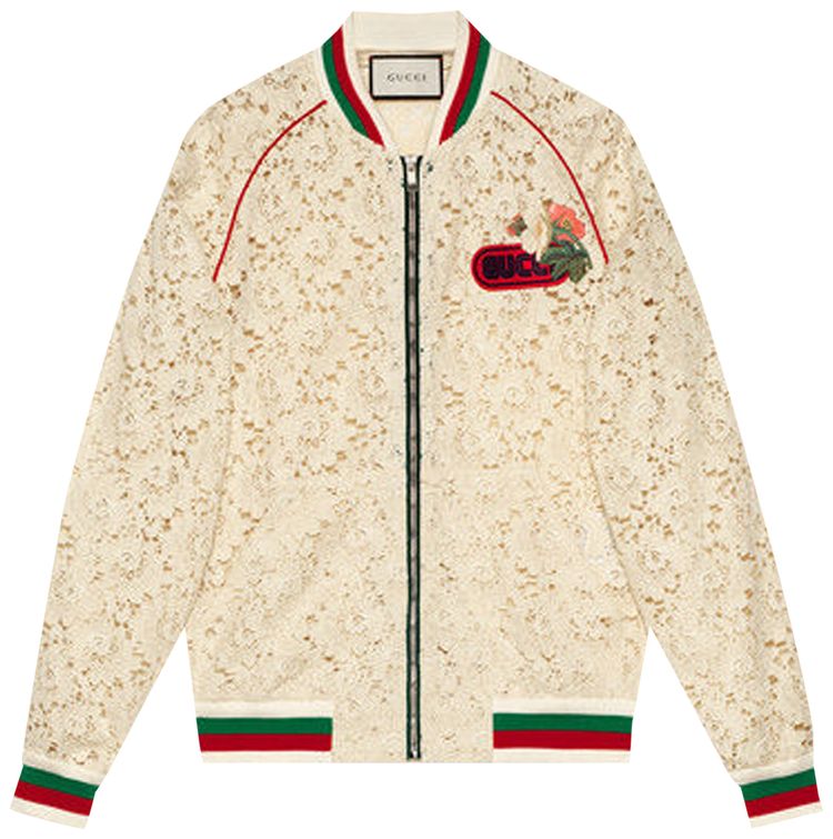 Buy Gucci Lace Flower Bomber Jacket 'Off White' - 518061 ZLZ68 9727 | GOAT