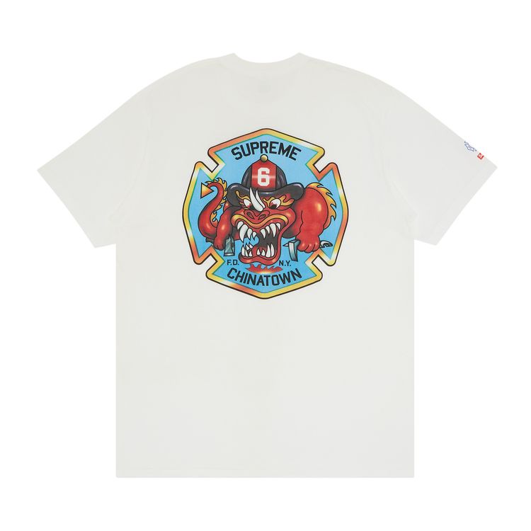 Buy Supreme FDNY Engine 9 Tee 'White' - FW22T20 WHITE | GOAT