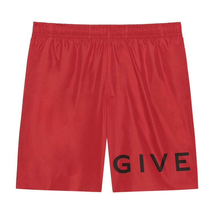 Buy Givenchy Logo Printed Swim Shorts 'Vermillon' - BMA00N1453 640 | GOAT