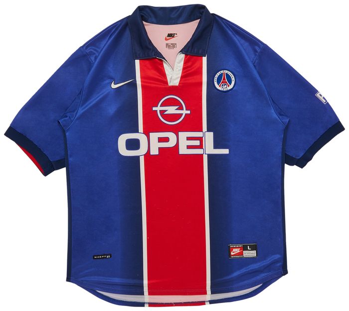 Buy Vintage Nike Paris Saint Germain Opel Home Jersey Blue Red 0001
