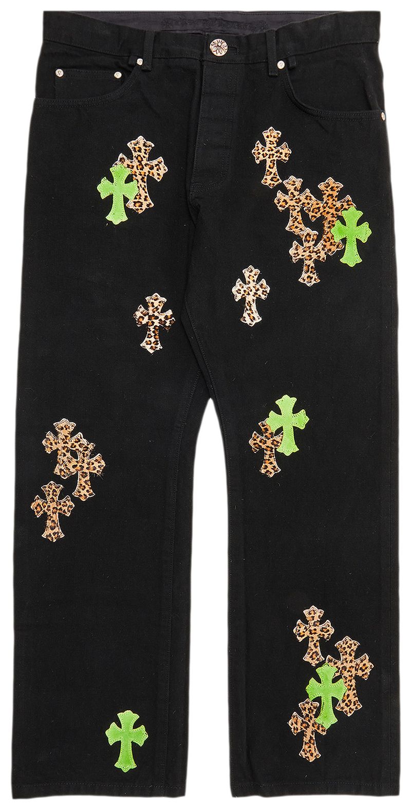 Buy Chrome Hearts Cross Patch Denim 'Black/Green/Cheetah' - 1383 ...