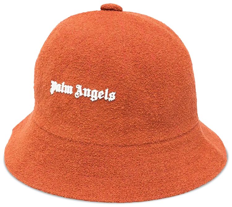 Buy Palm Angels Logo Embellished Bucket Hat Red