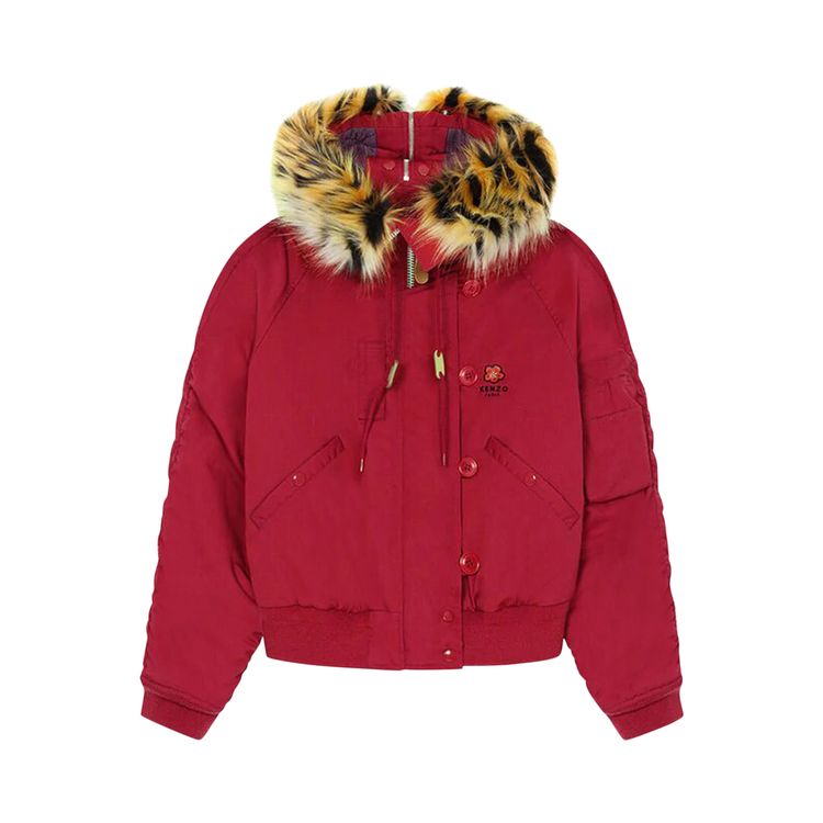 Buy Kenzo Short Hooded Parka 'Medium Red' - FC62OU1029OC 21 | GOAT