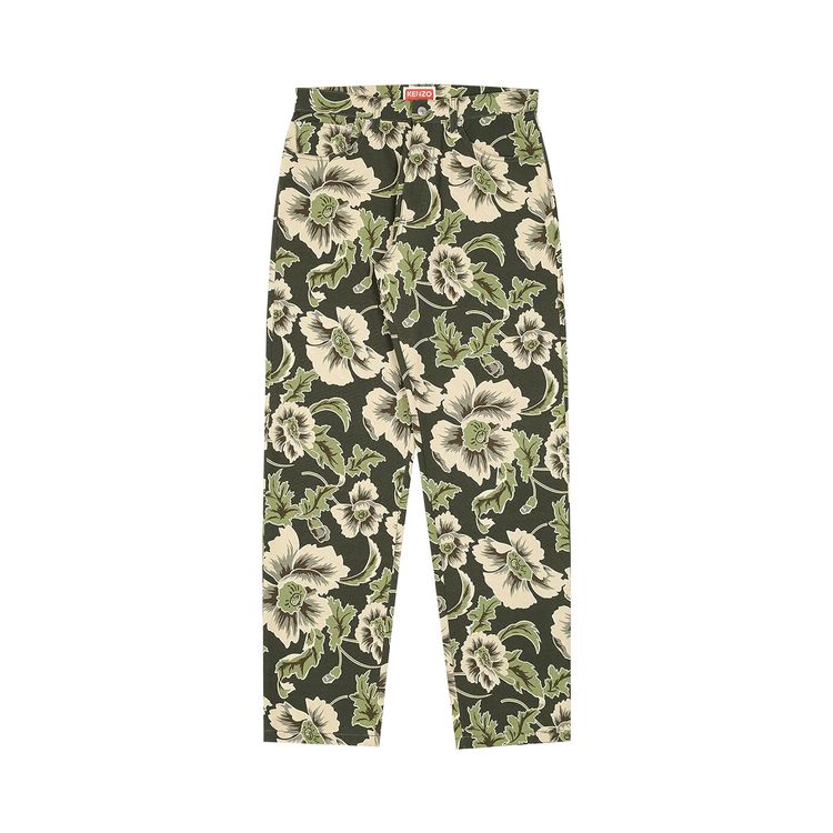 Buy Kenzo Floral Print Loose Fit Jeans 'Dark Khaki' - FC65DP4029P7 51 ...