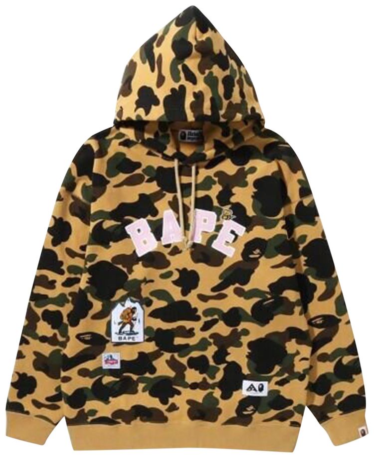 Buy BAPE Multi Label 1st Camo Oversized Hoodie 'Yellow' - 1I80 214 007 ...