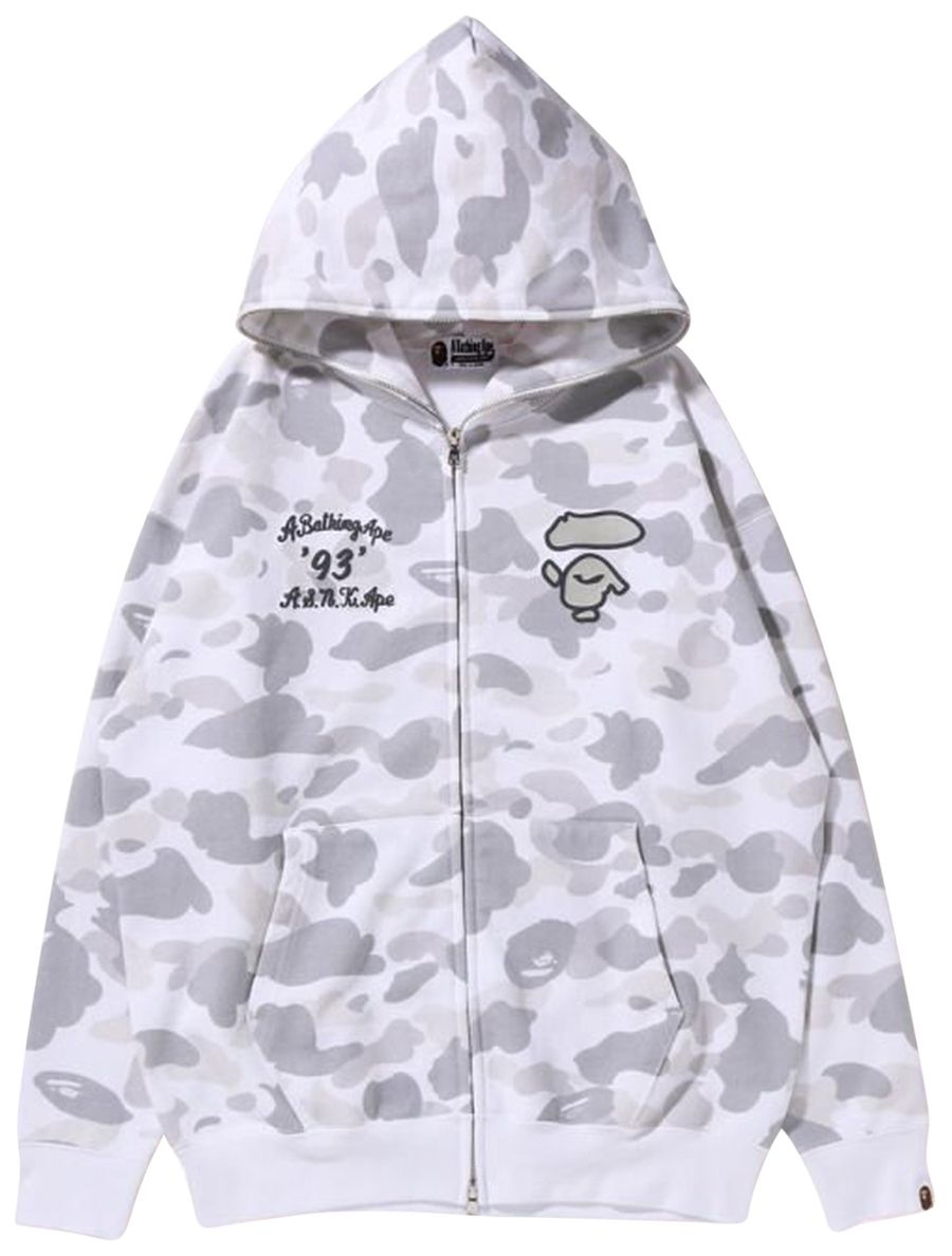 Buy BAPE Color Camo By A Bathing Ape Oversized Full Zip Hoodie 'White ...