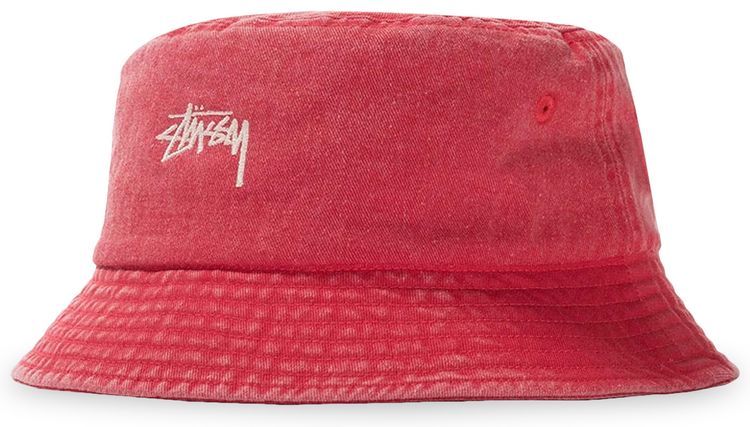 Buy Stussy Stock Washed Bucket Hat 'Red' - 132980 RED | GOAT UK