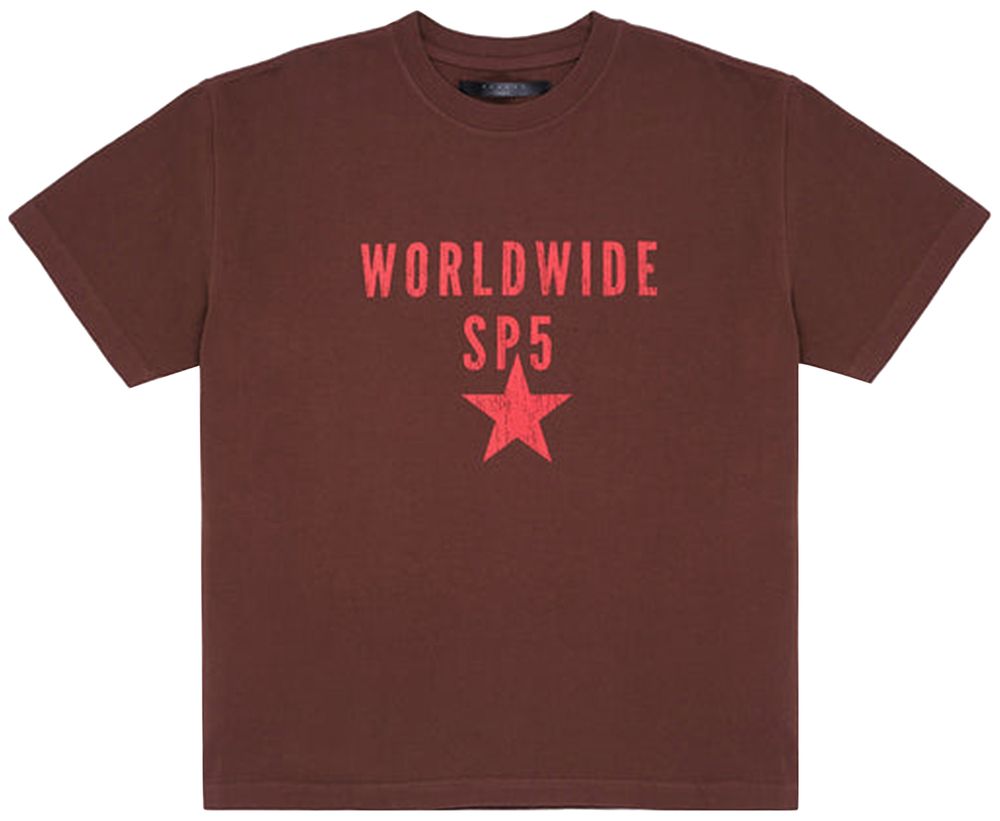 Buy Sp5der Oversized Worldwide Sp5 Tee 'Chocolate' - SP5 8D OTCH | GOAT